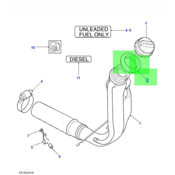 WLR000020 | Anello di tenuta - Bocchettone di rifornimento carburante ...